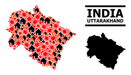 Map Uttarakhand State Vector Images (over 290)