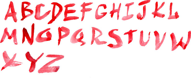 Watercolour Alphabet Vector Images (over 470)