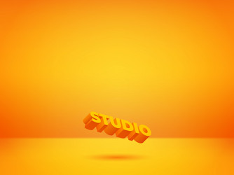 Orange studio background studio backdrop Vector Image