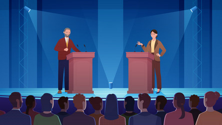 Political debates between two politicians Vector Image
