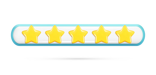 Realistic 3d glossy computer rating feedback with Vector Image
