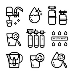 Effluent water treatment purification Royalty Free Vector