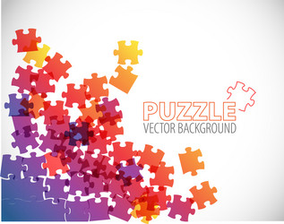 Jigsaw puzzle background banner or frame Vector Image
