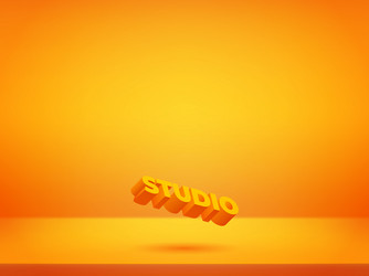 Orange studio background studio backdrop Vector Image