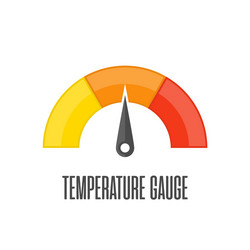Cold warm and hot temperature gauge Royalty Free Vector