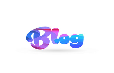 Blog word text icon Royalty Free Vector Image - VectorStock