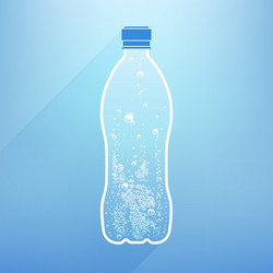 Refreshment for purified plastic bottled water Vector Image