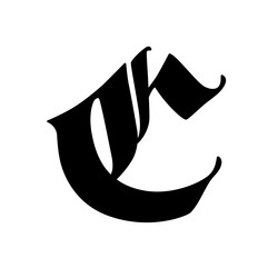 Letter c in gothic style alphabet the symbol Vector Image