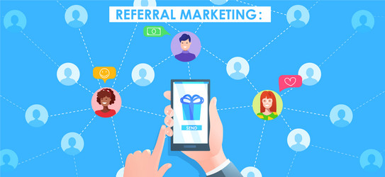 Referral marketing banner Royalty Free Vector Image