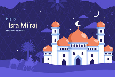 Background isra miraj isolated on white background