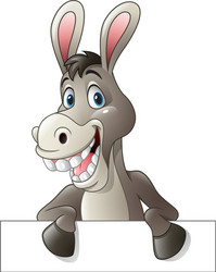 Cartoon funny donkey Royalty Free Vector Image