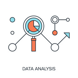 Concept of connectivity and data analysis Vector Image