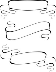 Calligraphy ribbon frame banner Royalty Free Vector Image