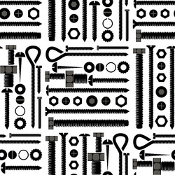 Screw hex bolt seamless pattern design Royalty Free Vector