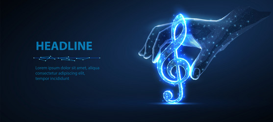 Music notes and treble clef on swirling tave Vector Image