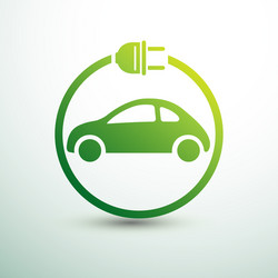 Ev car electric vehicle charger logo icon hybrid Vector Image