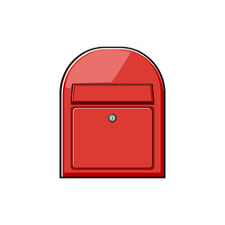 Box mailbox letter cartoon Royalty Free Vector Image