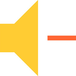Media player icon with volume increase sign Vector Image
