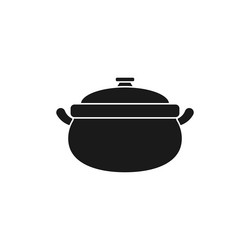 Kitchen pot icon set design template isolated Vector Image