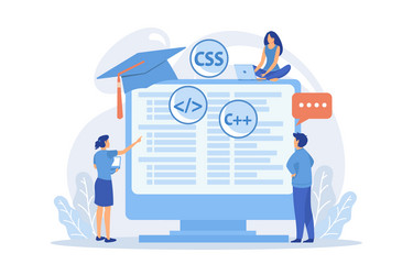 Developing programming and coding technologies Vector Image