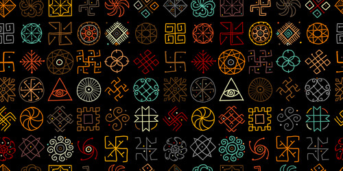 Sacred geometry background seamless pattern – Royalty-Free Vector ...