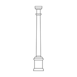 Column pillar icon outline Royalty Free Vector Image
