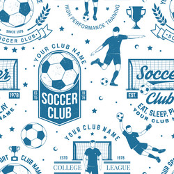 Soccer and football seamless pattern sport ball Vector Image
