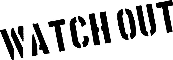 Watch out rubber stamp Royalty Free Vector Image