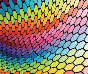 Rainbow cell tunnel Royalty Free Vector Image - VectorStock