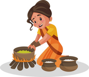 Goddess sita cartoon character Royalty Free Vector Image