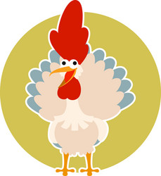 Cartoon smiling goose Royalty Free Vector Image