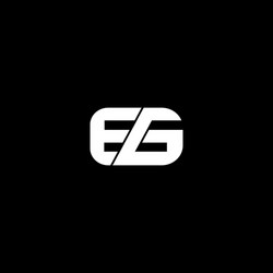 Initial letter eg logo template design Royalty Free Vector