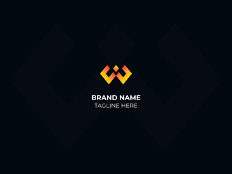 W alphabet letter modern symbol logo icon Vector Image