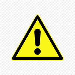 3d sign of the notifications yellow triangle Vector Image