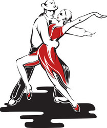 Abstract dancing couple Royalty Free Vector Image