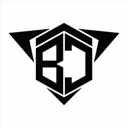 Bc logo monogram circle with piece ribbon style Vector Image