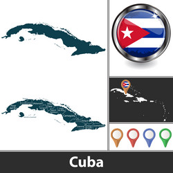 Map cuba Royalty Free Vector Image - VectorStock