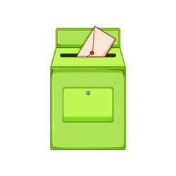 Mail mailbox letter cartoon Royalty Free Vector Image