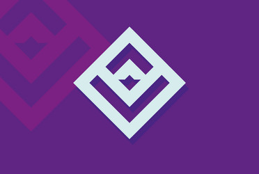 Square rhombus logo abstract design linear outline