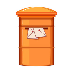 Mail mailbox letter cartoon Royalty Free Vector Image