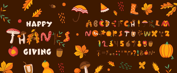 Autumn Alphabet Vector Images (over 5,400)