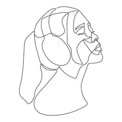 One continuous single drawn line art doodle Vector Image