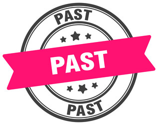 Past stamp label on transparent background Vector Image