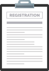 Clean application form for admission document Vector Image