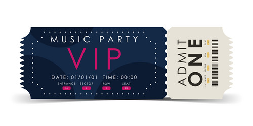 Vip ticket design template Royalty Free Vector Image