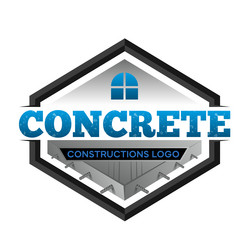 Slab concrete and construction builder logo de Vector Image