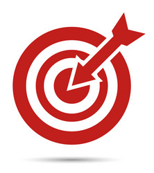 Red target icon Royalty Free Vector Image - VectorStock