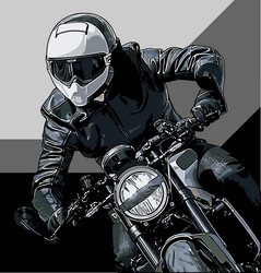 Rider side view template 5 Royalty Free Vector Image