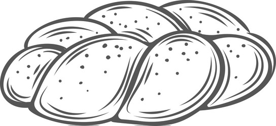 Challah bread outline icon Royalty Free Vector Image