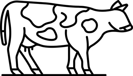 Cow head icon outline style Royalty Free Vector Image